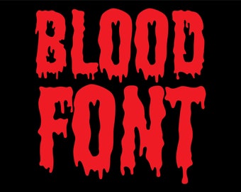 Blood Alphabet Svg - Etsy