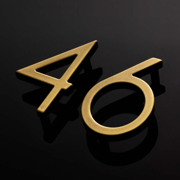 4 Inch Brass House Numbers - Etsy