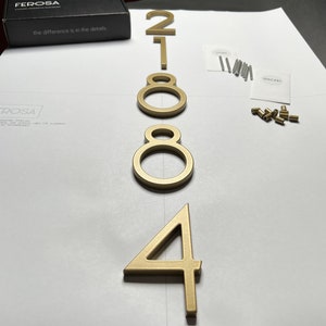 Brass House Numbers 5 Inch Address Numbers With Brass Finish - Etsy