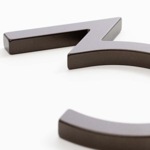 8 Inch Dark Bronze House Numbers: Metal Floating Address Numbers - Etsy