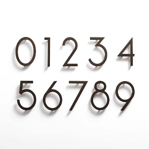 5 Inch Dark Bronze Address Numbers: Floating Metal House Numbers - Etsy