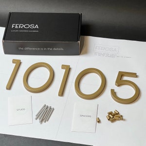 Brass House Numbers 5 Inch Address Numbers With Brass Finish - Etsy