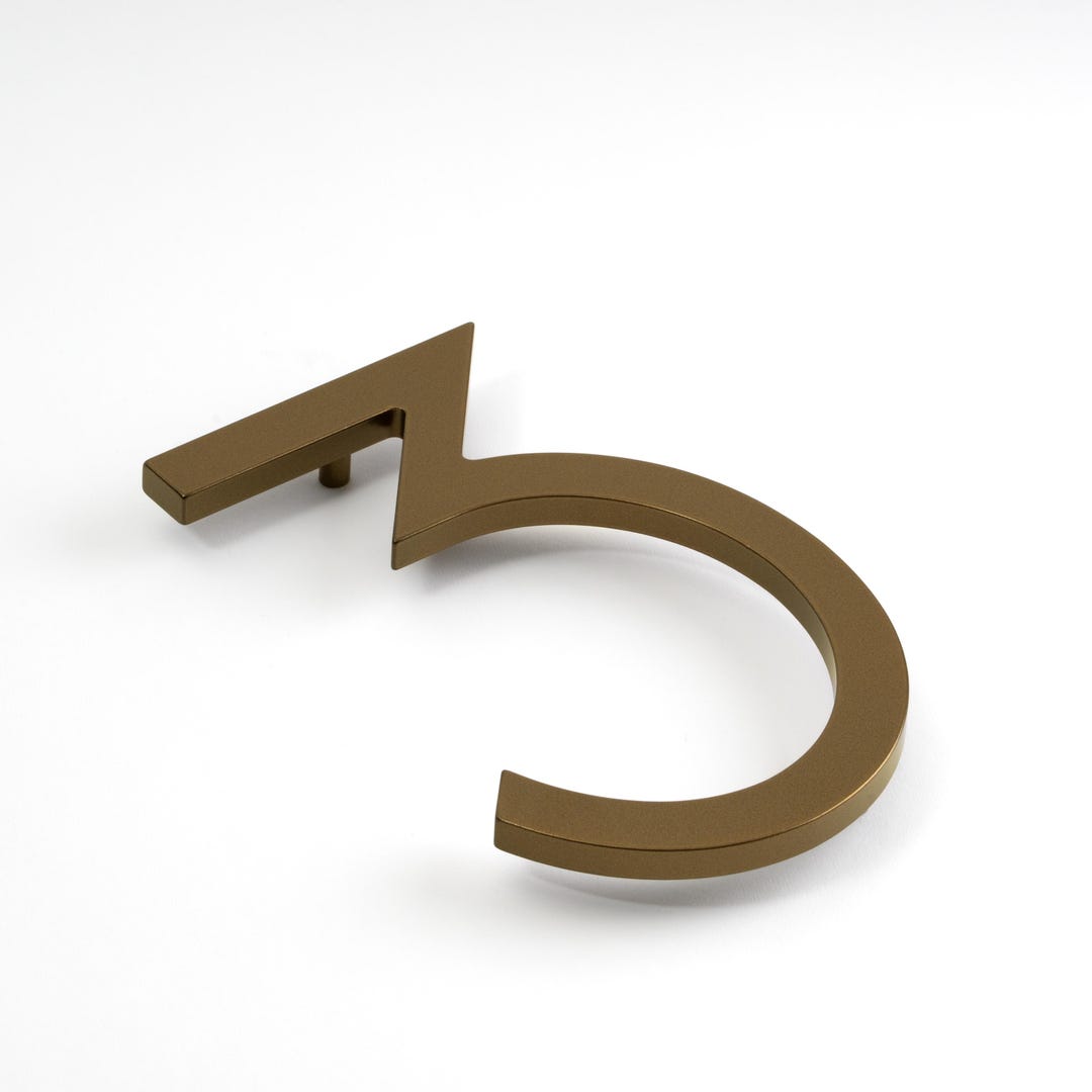 Bronze Modern House Numbers | Floating Metal Address Numbers - Etsy