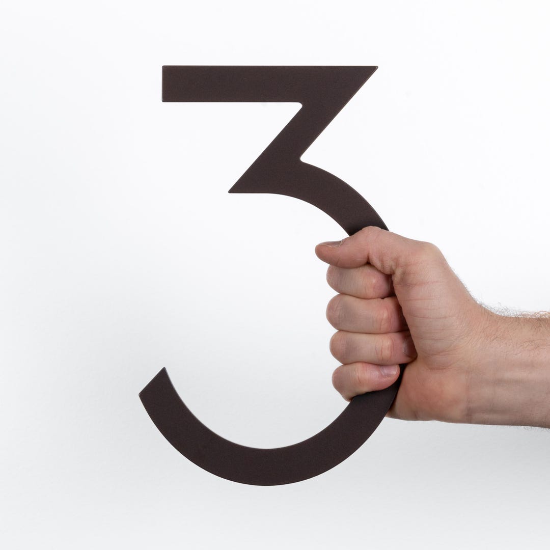 Large Metal House Numbers 10 Inch Dark Bronze Address Numbers - Etsy