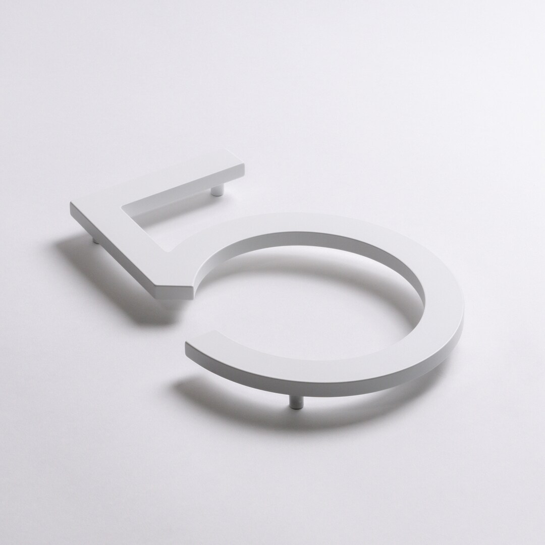 10 Inch House Numbers Large White Floating Metal House Numbers - Etsy