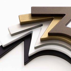 Modern House Numbers - 6 Inch White Metal Address Numbers - Etsy