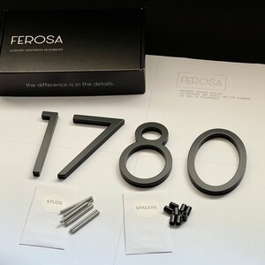 Black Metal House Numbers 5 Inch Modern Address Numbers - Etsy