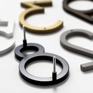 Black Metal House Numbers 5 Inch Modern Address Numbers - Etsy