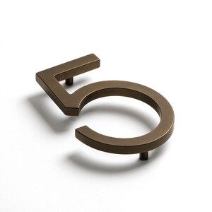 8 Inch Dark Bronze House Numbers: Metal Floating Address Numbers - Etsy