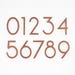 Copper House Numbers: 8 Inch Floating Metal Address Numbers - Etsy