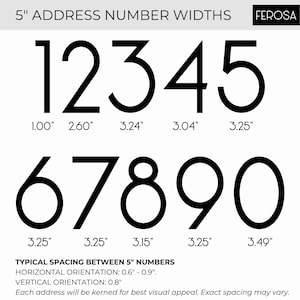 Matte Black House Numbers: 5 Inch Metal Floating Address Numbers - Etsy