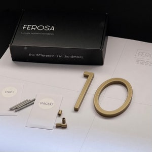 Brass House Numbers 5 Inch Address Numbers With Brass Finish - Etsy