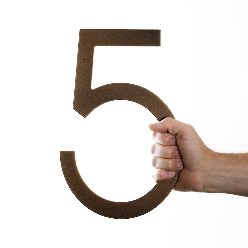 Large House Numbers: 12 Inch Dark Bronze Metal Address Numbers - Etsy