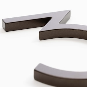 Dark Bronze House Numbers: 4 Inch Floating Metal Address Numbers - Etsy
