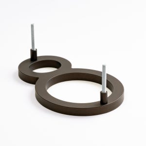 4 Inch House Numbers: Espresso Bronze Floating Metal Address Numbers - Etsy