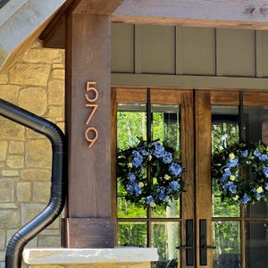 Modern Copper House Numbers | Floating Metal Address Numbers - Etsy