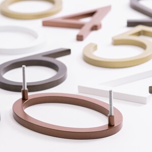Copper House Numbers 5 Inch Metal Address Numbers With Copper Finish ...