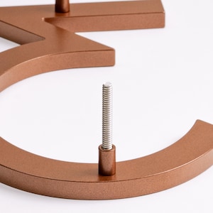 Copper House Numbers: 8 Inch Floating Metal Address Numbers - Etsy
