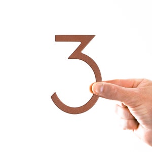 Copper House Numbers 5 Inch Metal Address Numbers With Copper Finish ...