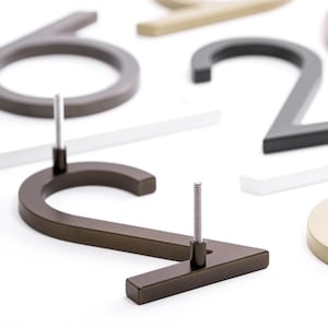 Metal Address Numbers: Dark Bronze Modern House Numbers - Etsy