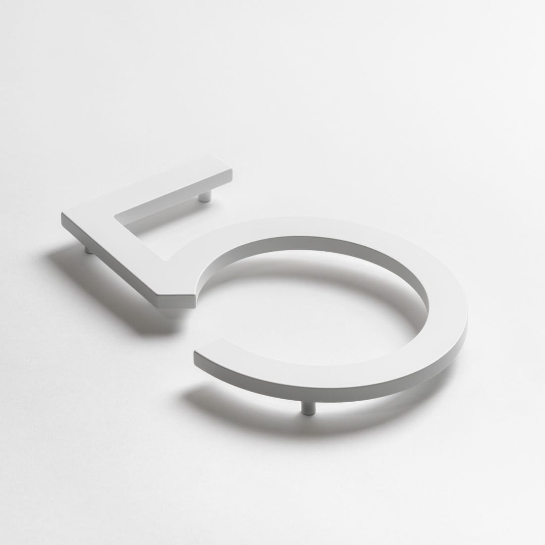 10 Inch House Numbers - Large White Floating Metal House Numbers - Etsy