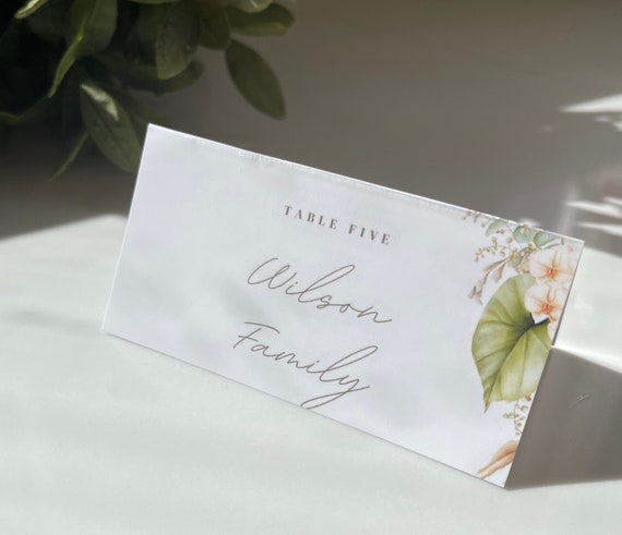 Printable Template Customizable Table Top Name Cards to - Etsy