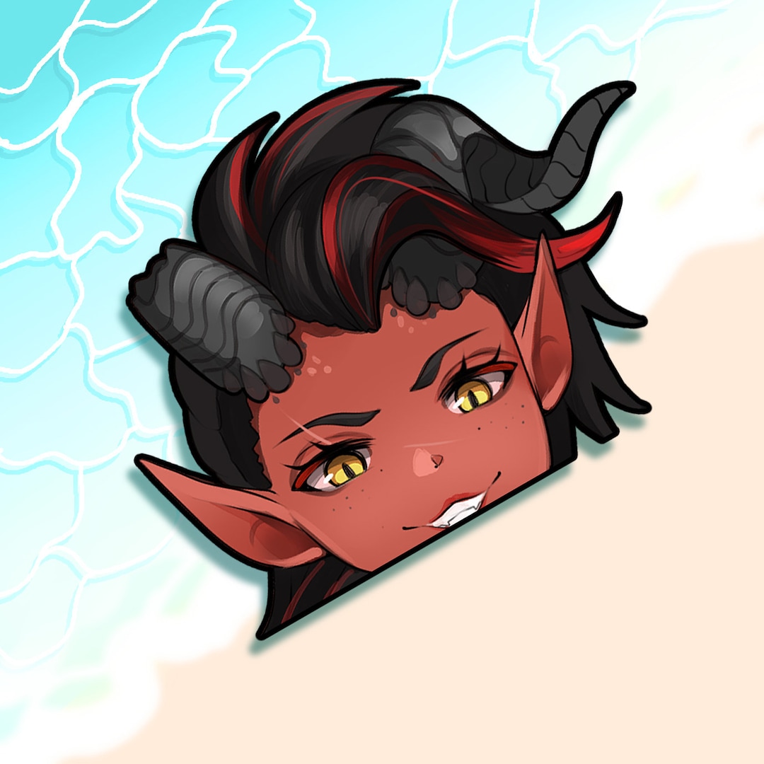 Karlach Anime Style Peeker BG3 Waterproof UV Resistant Vinyl Sticker ...