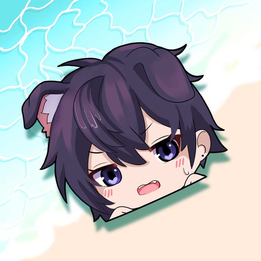 Anime Peeker Shxtou Vtuber Waterproof UV Resistant Vinyl Sticker Decal ...