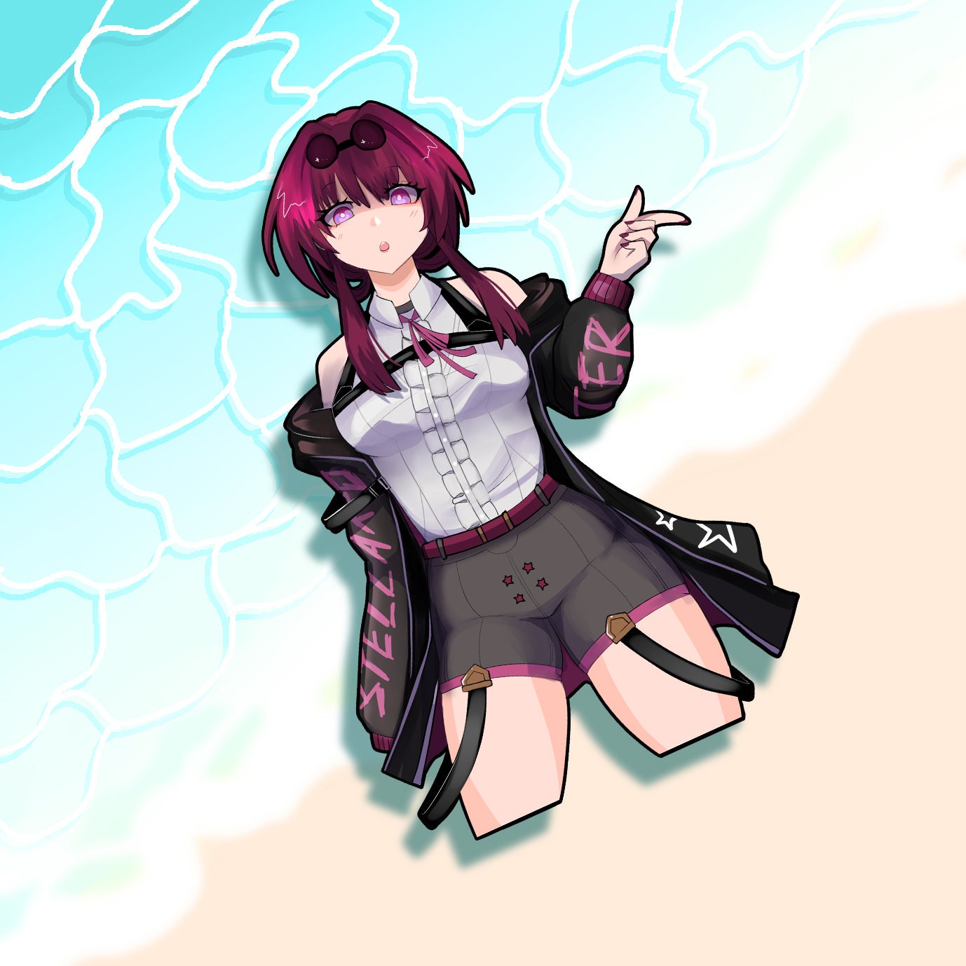 Kafka Honkai Star Rail Anime Waifu Waterproof UV Resistant Vinyl ...