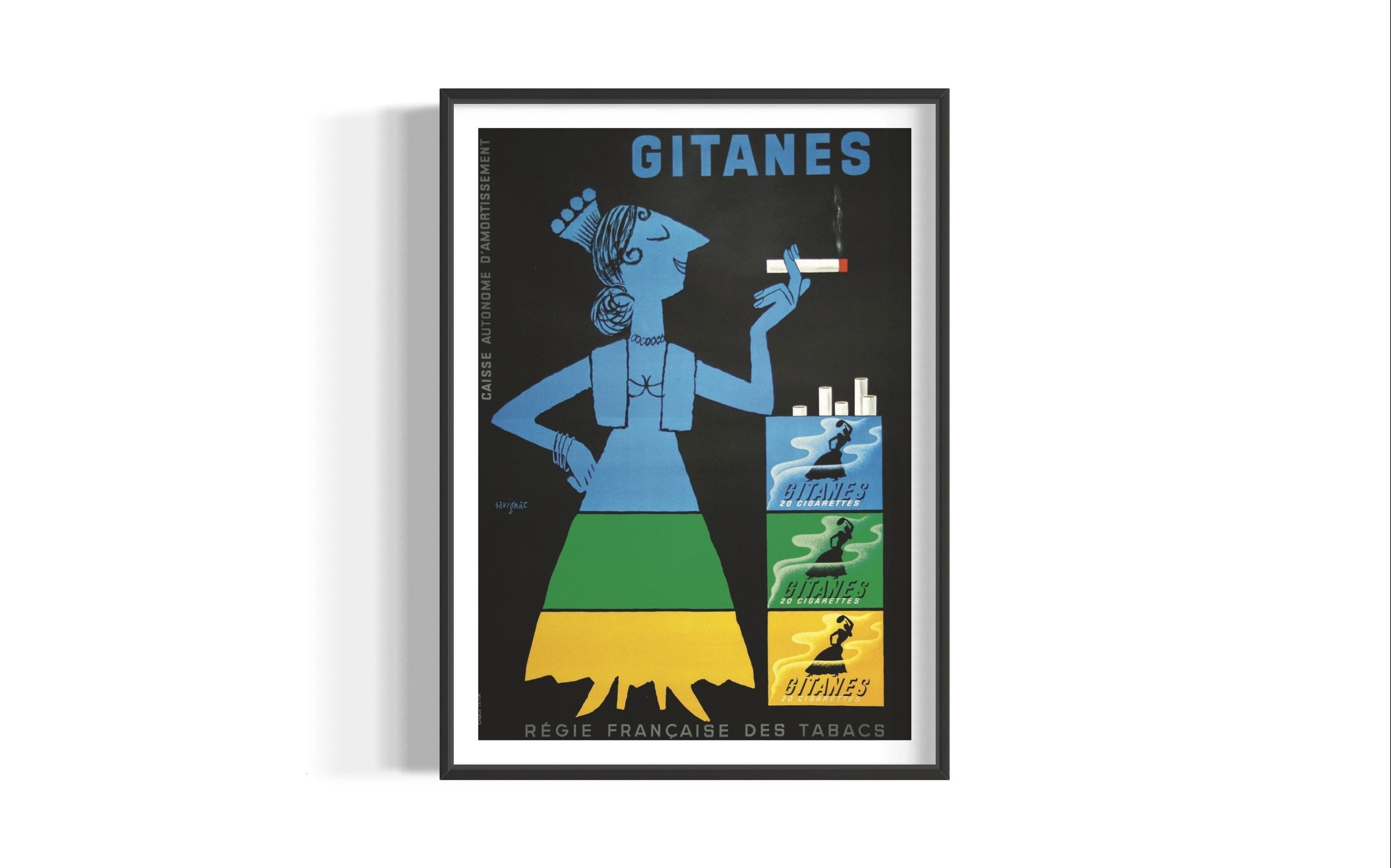 Vintage Poster for Gitanes French Cigarettes - Etsy Australia