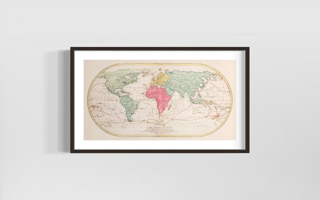 World Map Wall Art, General Map of the Universe 1782, Map of the World ...