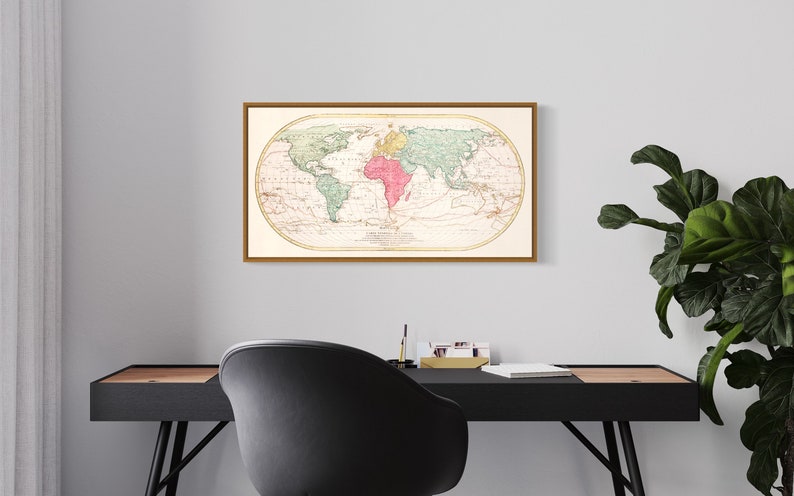 World Map Wall Art, General Map of the Universe 1782, Map of the World ...