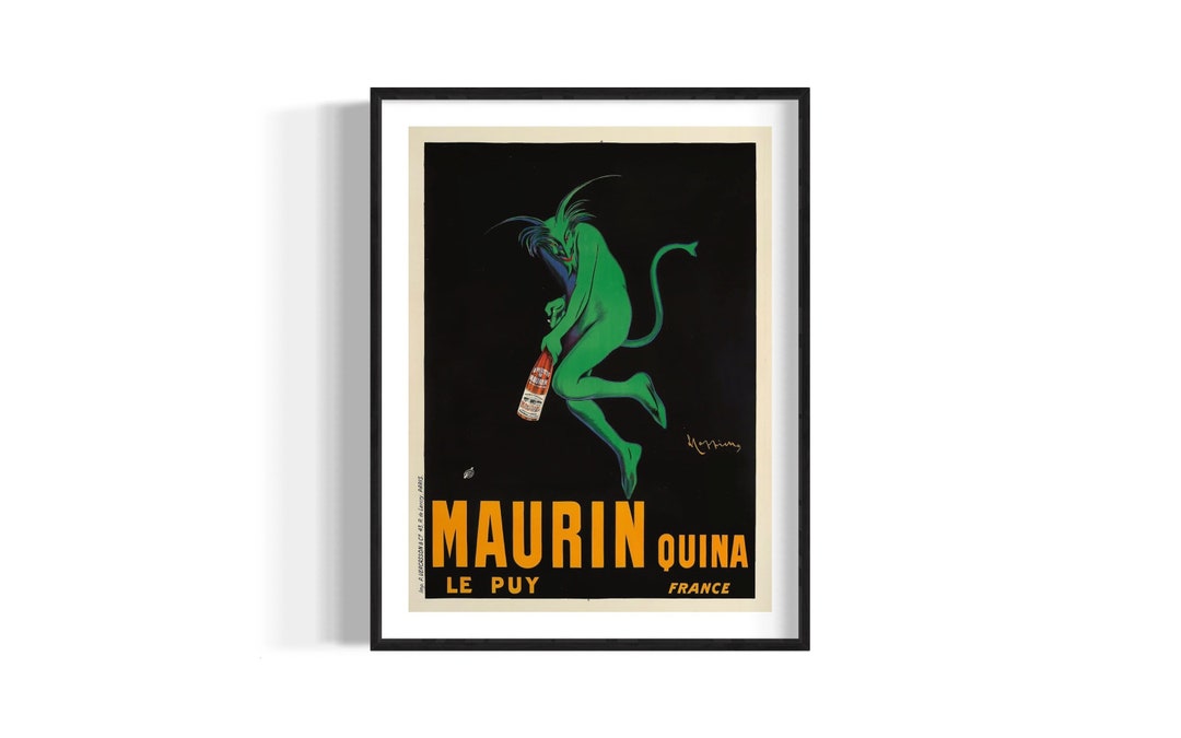 Maurin Quina Demon Devil Vintage Ad Poster - Etsy
