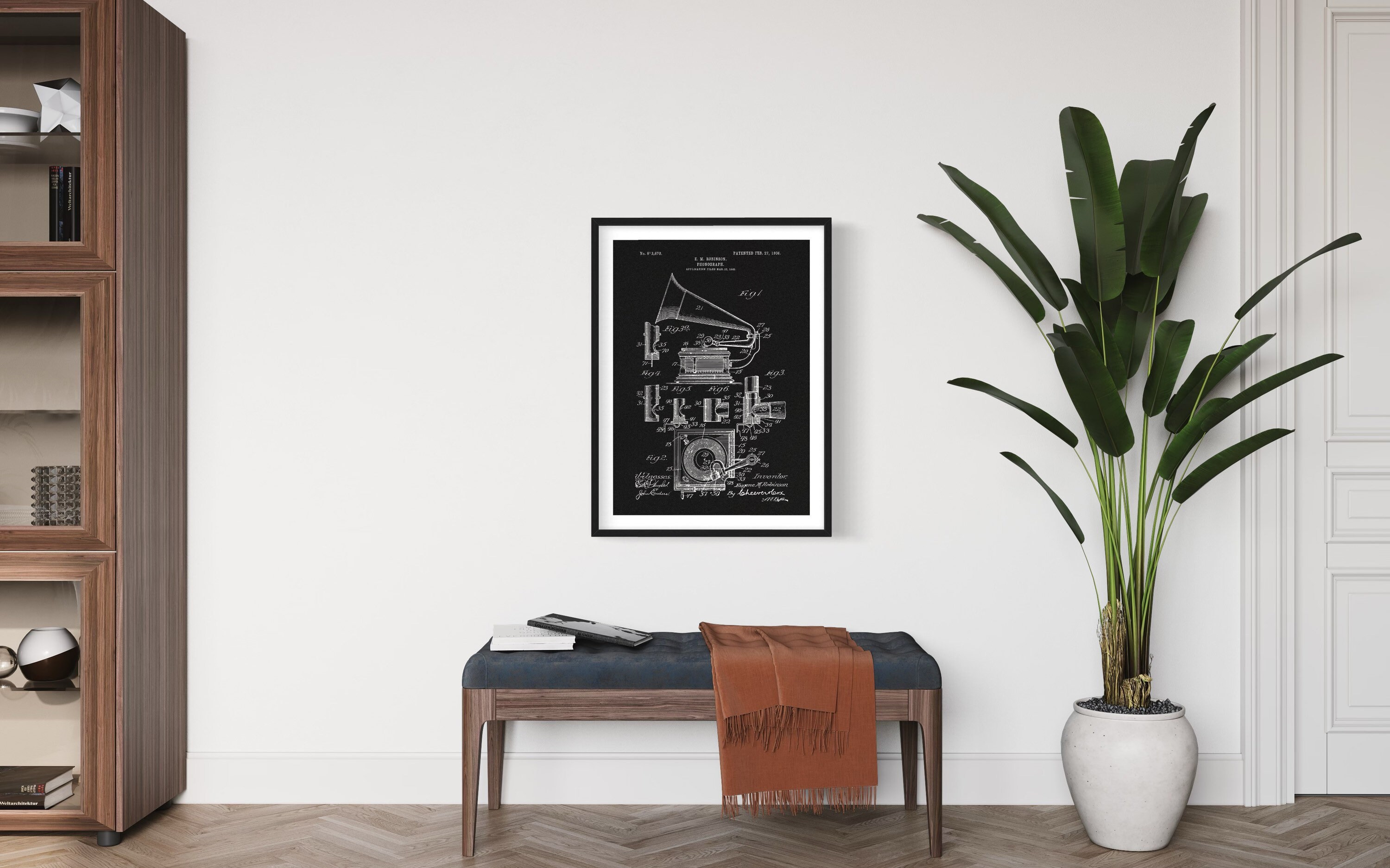 Phonograph Blueprint Poster Gramophone Patent Wall Art - Etsy Canada