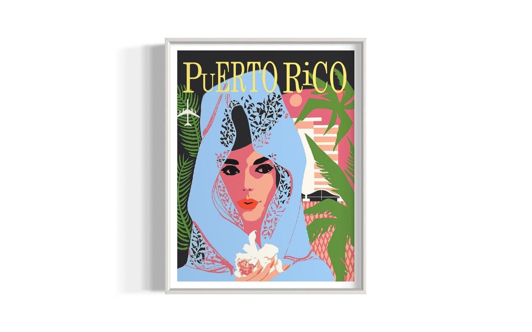 Woman From Puerto Rico Wall Art Hanging | Motivational Poster Puerto ...