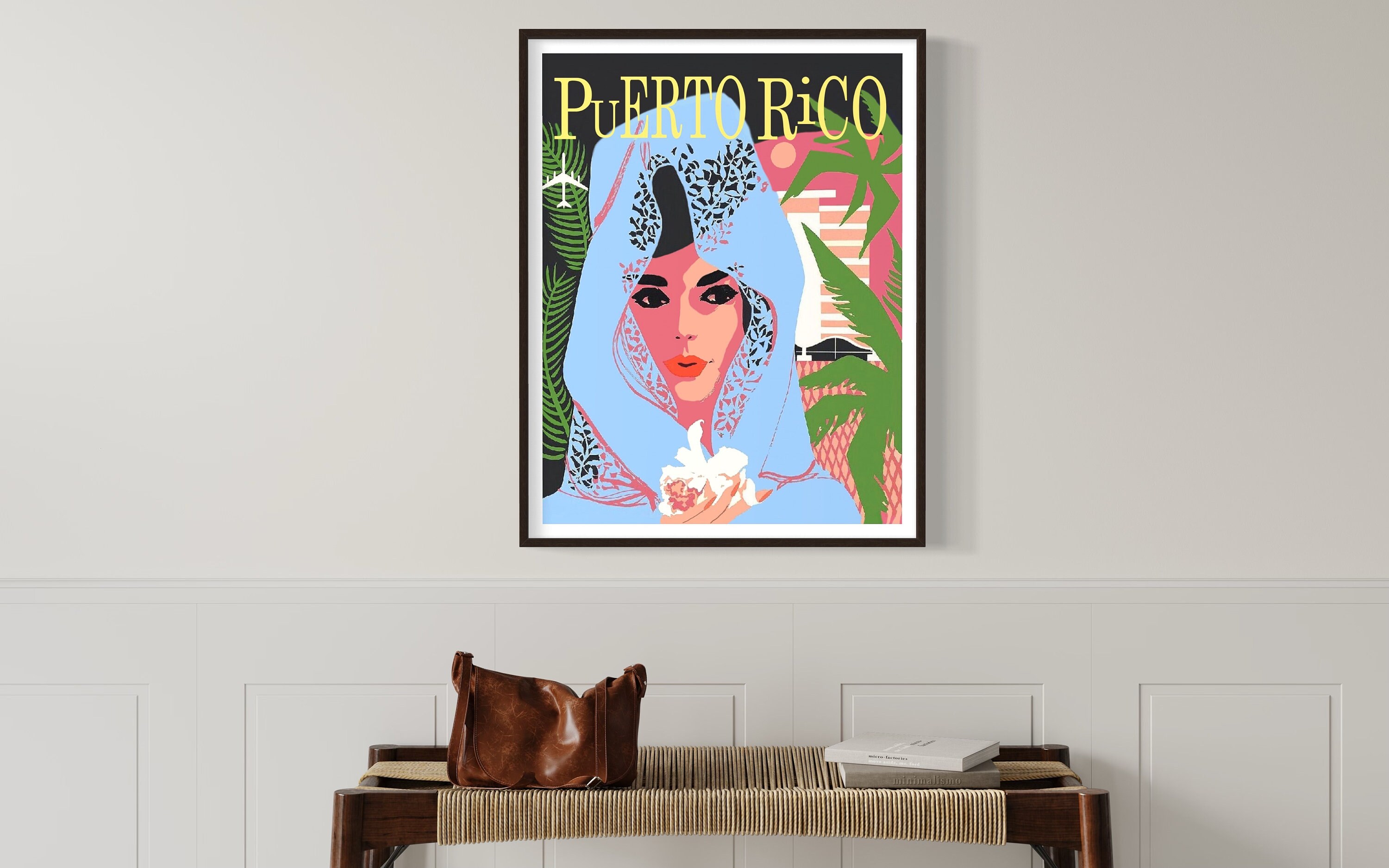 Woman From Puerto Rico Wall Art Hanging Motivational Poster Puerto ...