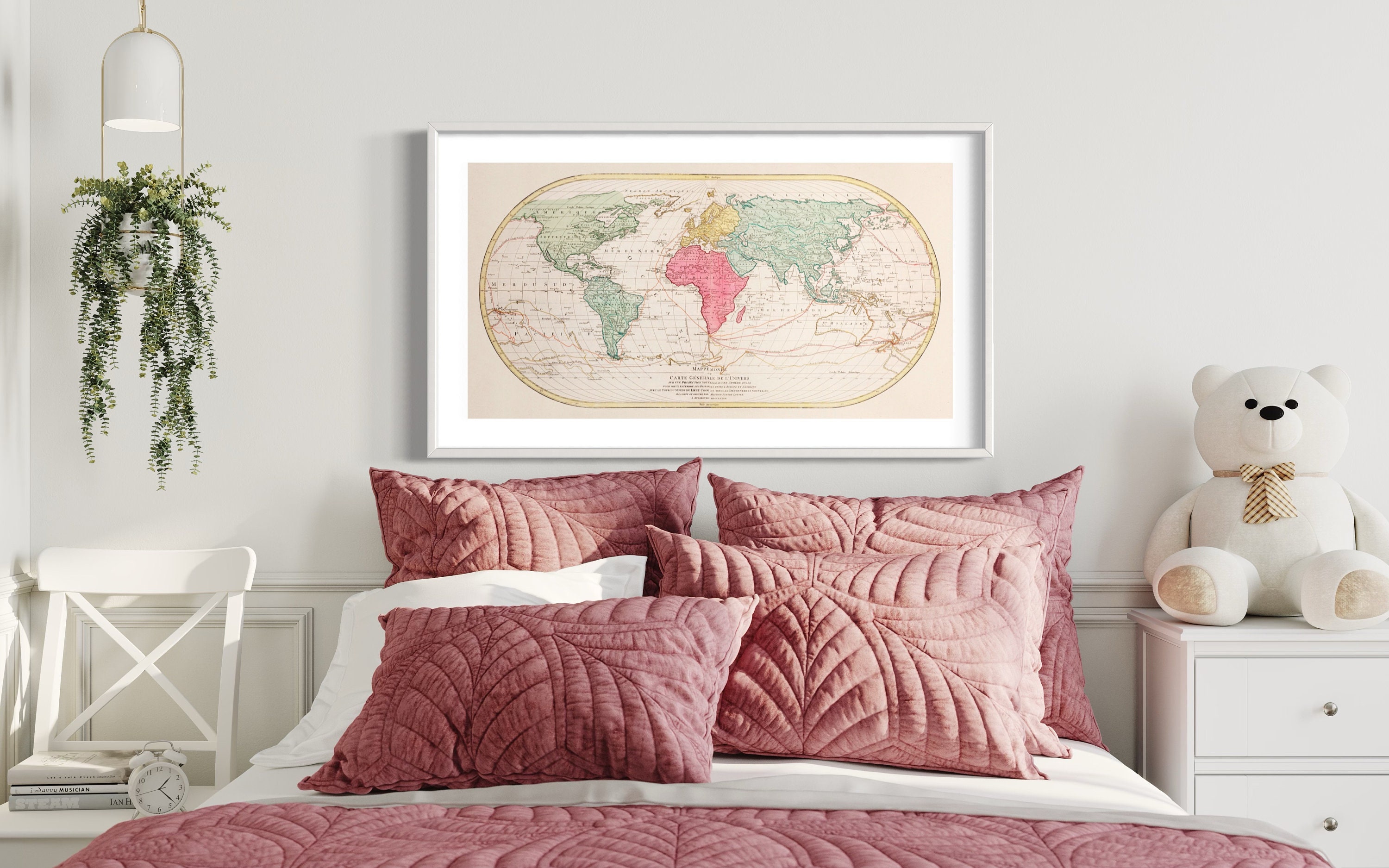 World Map Wall Art, General Map of the Universe 1782, Map of the World ...