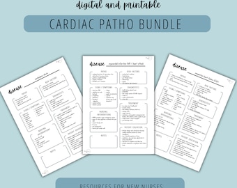 Disease Template for Nurses, Patho Worksheet for Nursing School ...