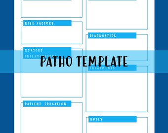 Patho Worksheet - Etsy