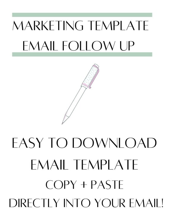 Email Follow up Template - Etsy