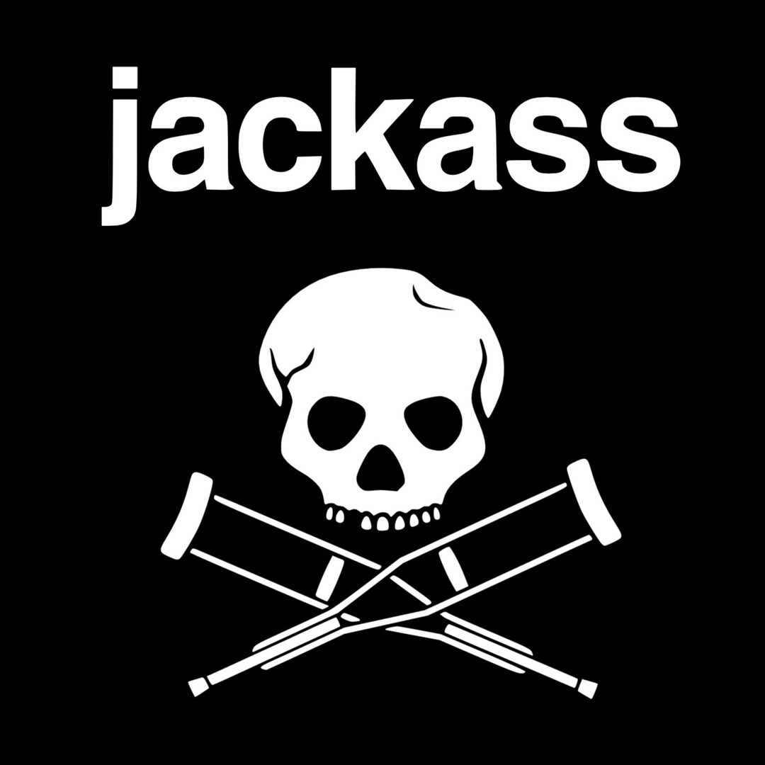 Jackass Skull and Crutches Decal - Etsy