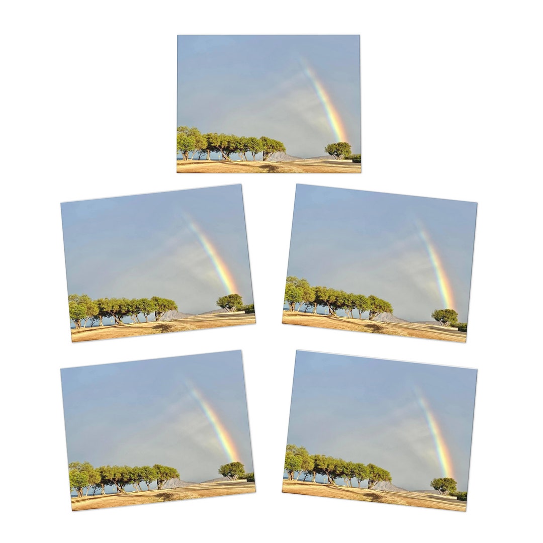 Rainbow Greeting Cards W/ Simple Inspiration Quotes (5-pack) - Etsy