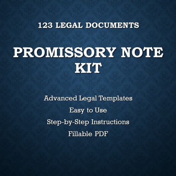 Promissory Note Template - Etsy