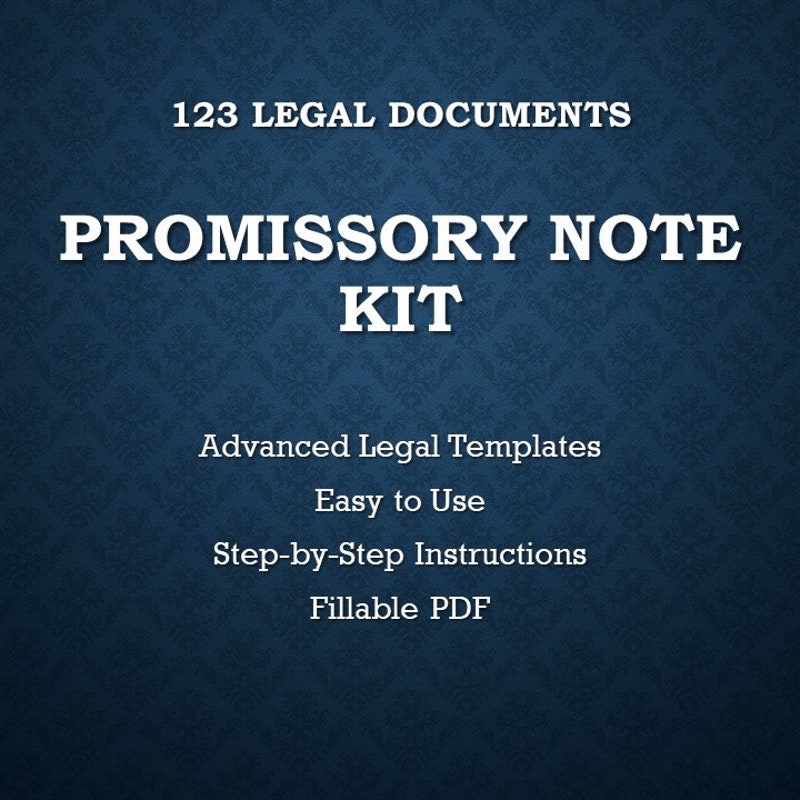 Promissory Note Template - Etsy