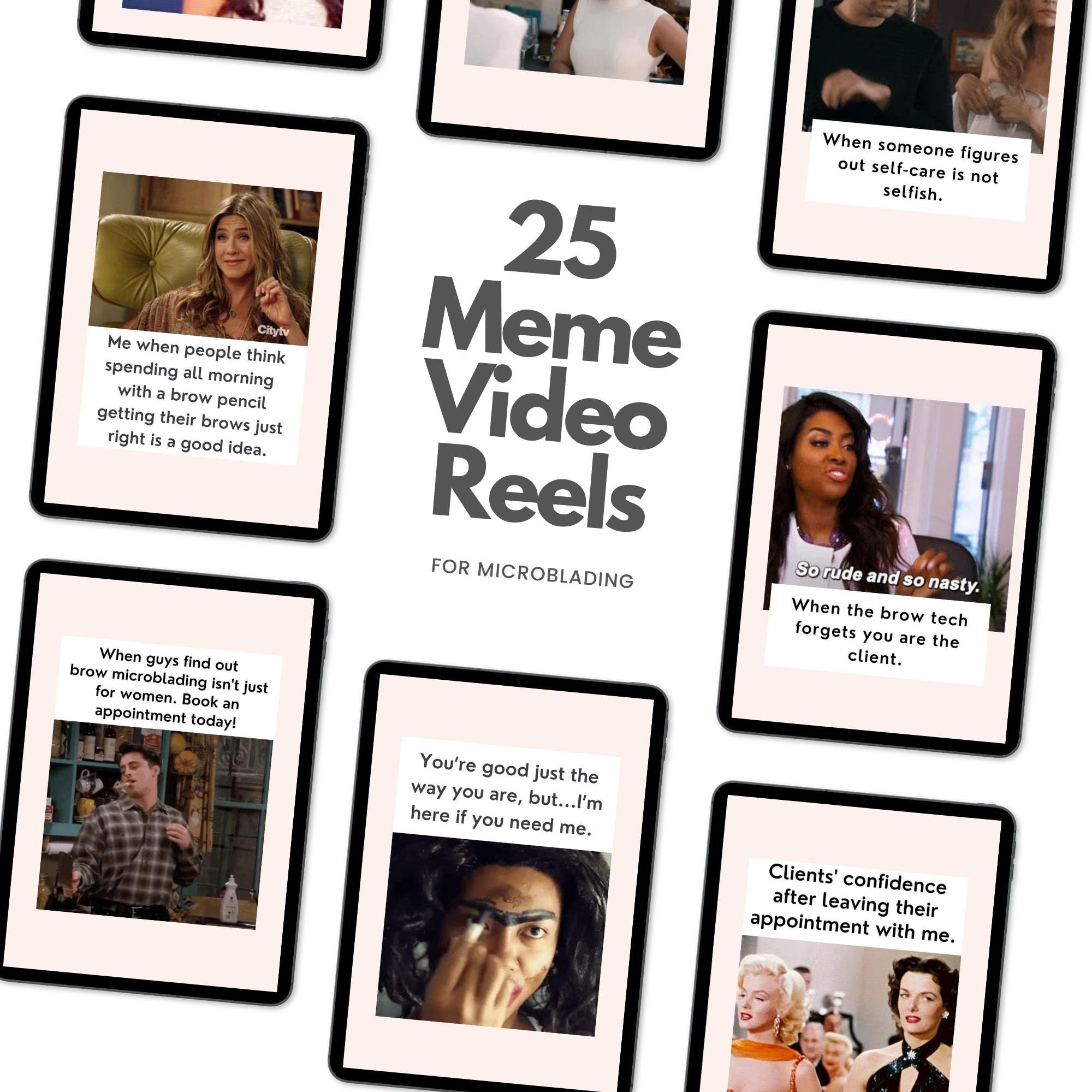25 Meme Instagram Reels & Story Templates for Microblading - Etsy