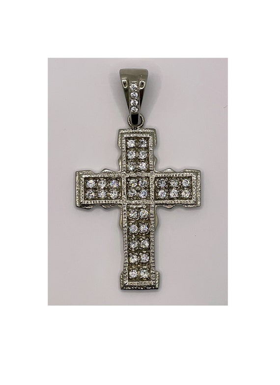 Vintage sterling silver cross - Gem