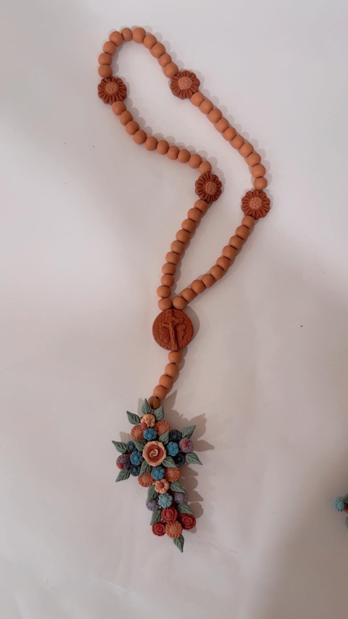 Clay Rosarie Cross Rosarie Virgin Mary Rosarie Rosario De Barro - Etsy
