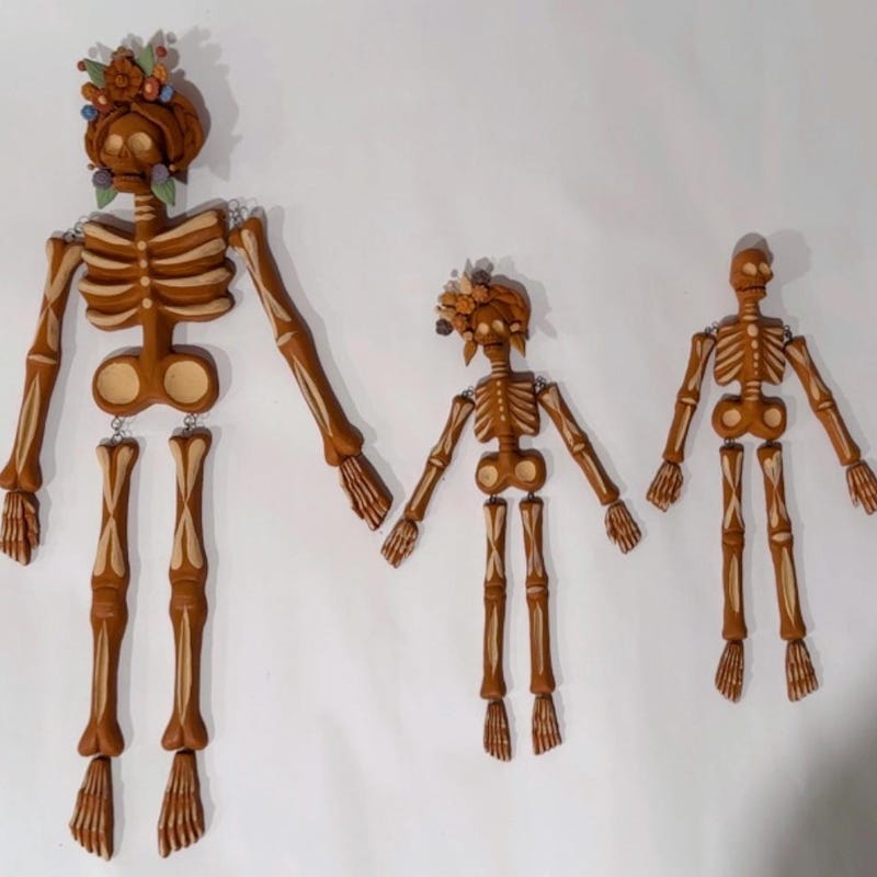 Clay Skeleton - Etsy