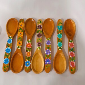 Wood Spoons Handmade in Chiapas Hand Painted Spoons - Etsy