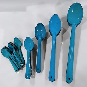 Cucharas De Peltre Enamel Serving Spoons Cafetera De Peltre Enamel ...